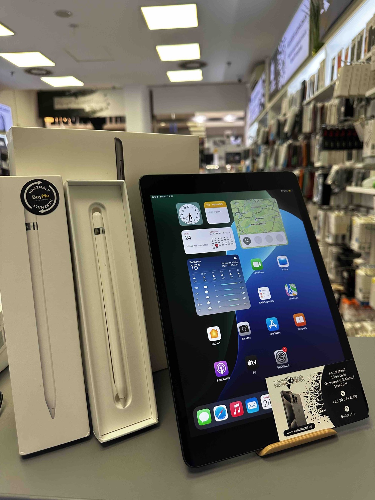 Apple iPad 9th Gen 64Gb Wi-fi + Apple Pencil 1 Gen, Szép állapotban ...