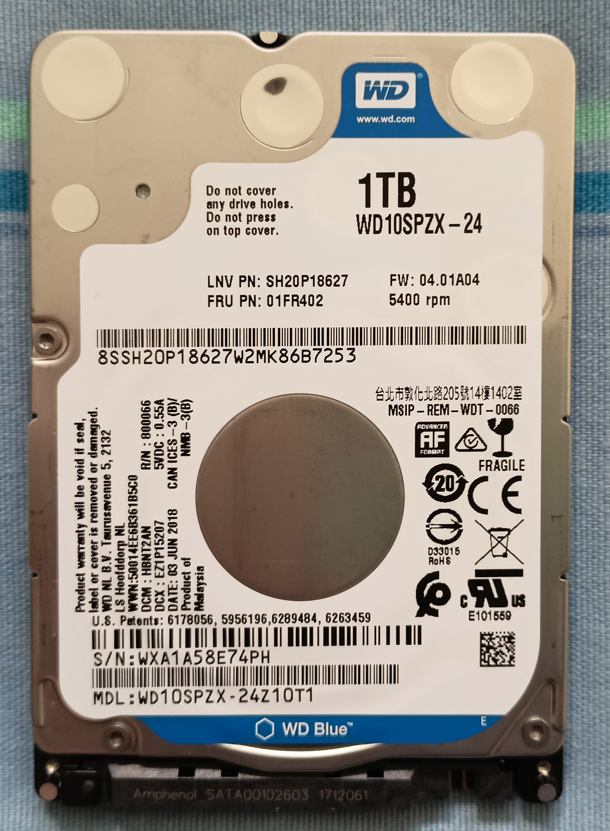 Western Digital WD Blue 2.5" 1TB SATA3 5400rpm laptop merevlemez ...