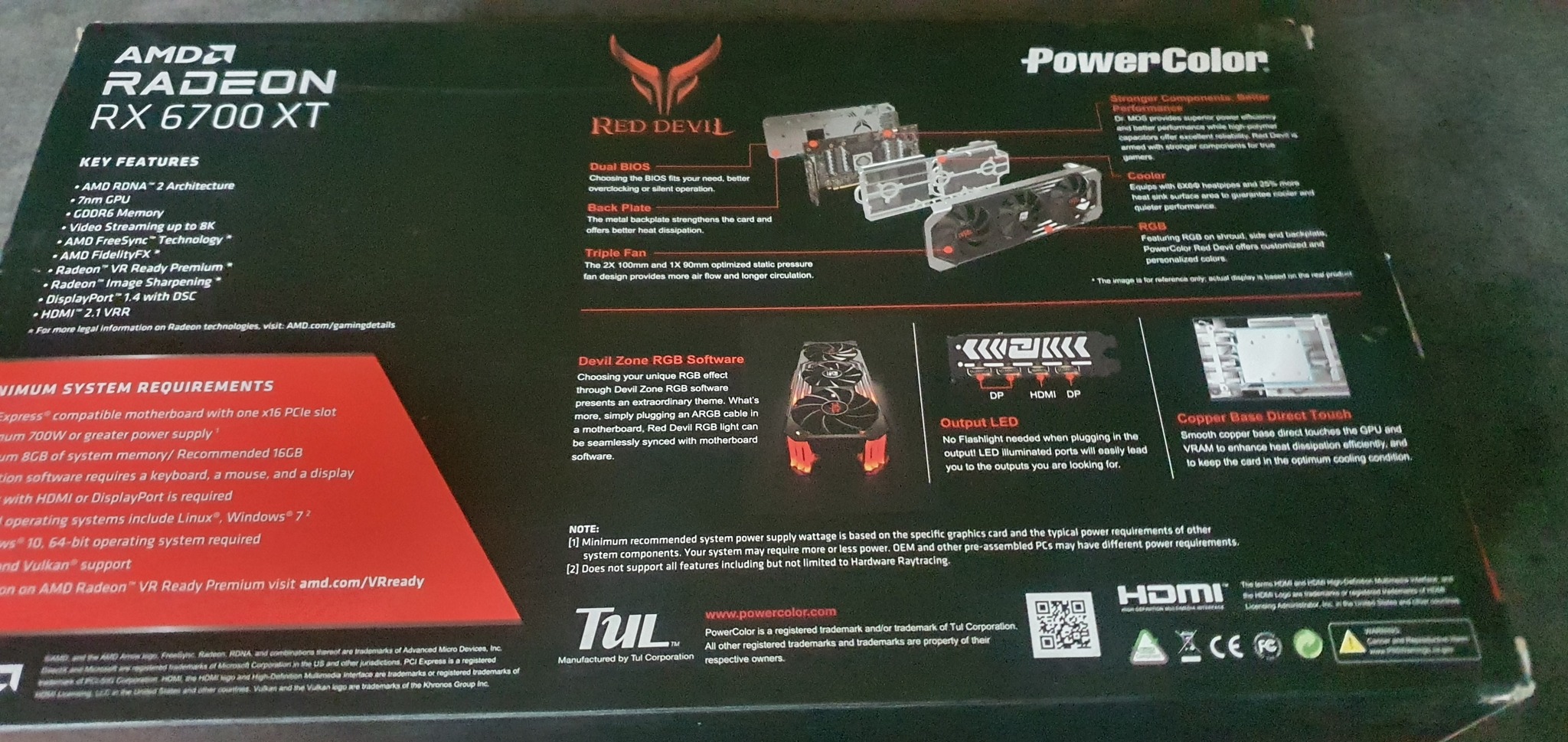 PowerColor Radeon RX 6700XT Red Devil 12GB OC DDR6 RGB LED 6700 XT ...