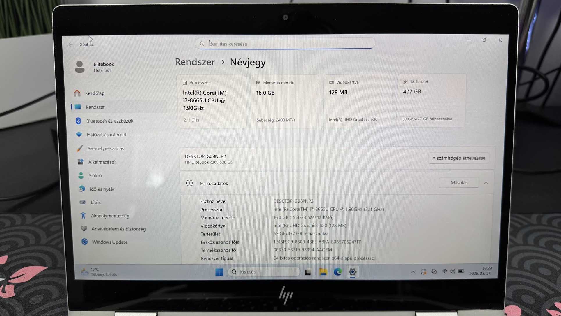 HP x360 g6 / i7, 16gm RAM, 512 SSD - HardverApró