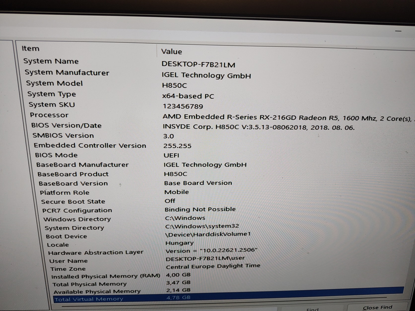 IGEL h850c mini pc vékonykliens 4G/120G - HardverApró