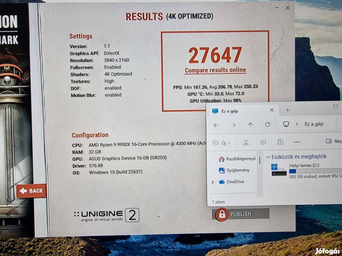 4K ULTRA PC-ASROCK B850/AMD RYZEN 9 9950X 16MAG/ RTX5080 16GB/ 32GB ...