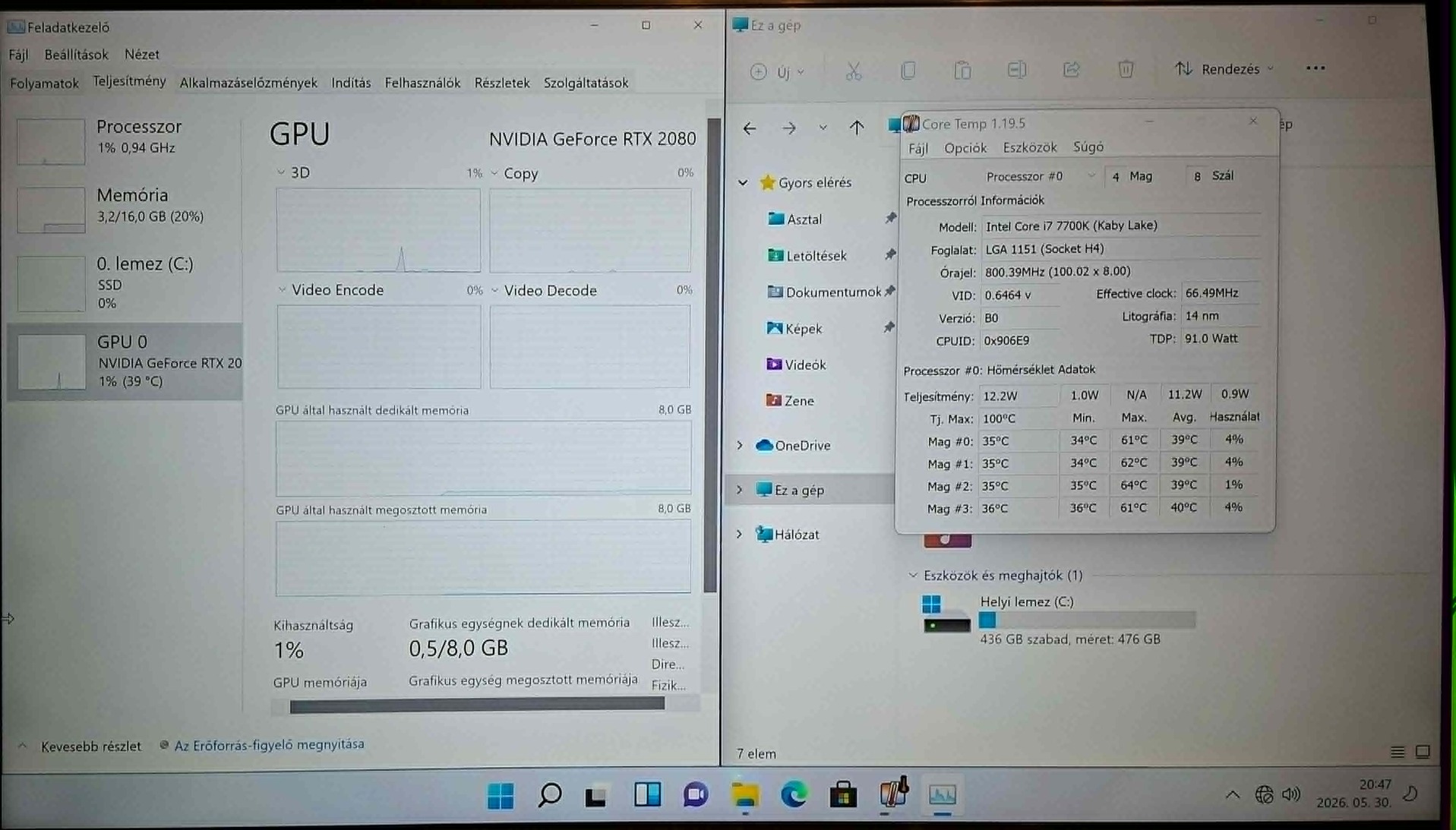 Gyönyörű Erős i7 + Rtx 2080 PC olcsón - HardverApró