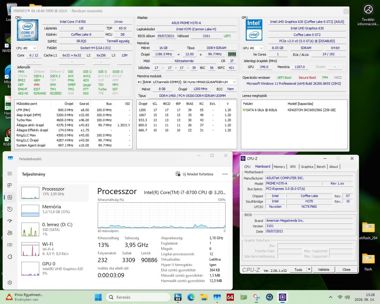 ASUS PRIME H370-A Alaplap - HardverApró